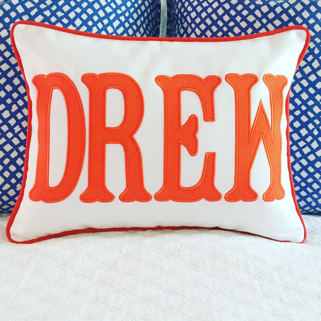 Applique Name Pillow Cover - Etsy
