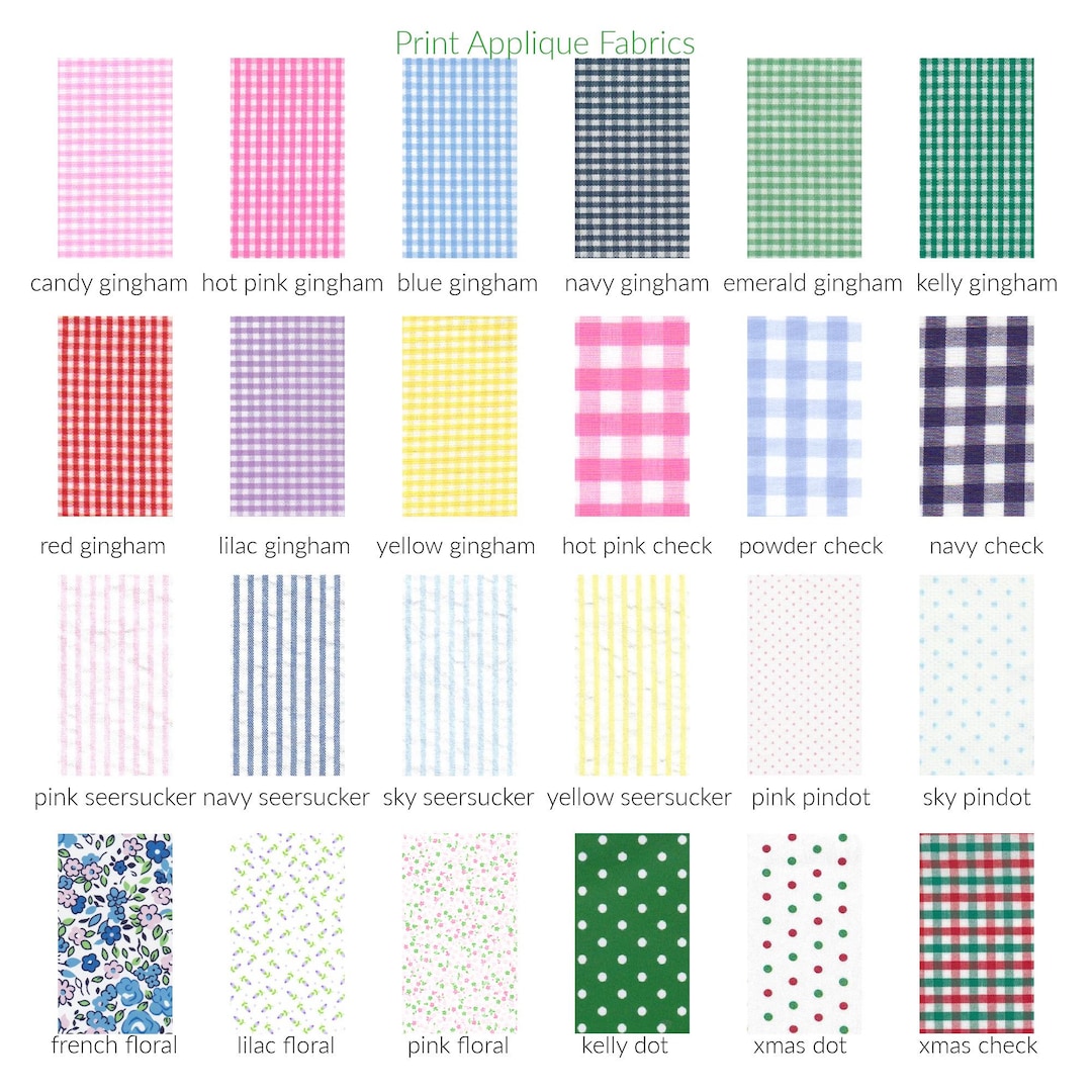 Appliqué Printed Fabric Samples – Letter Fabrics for Personalized ...