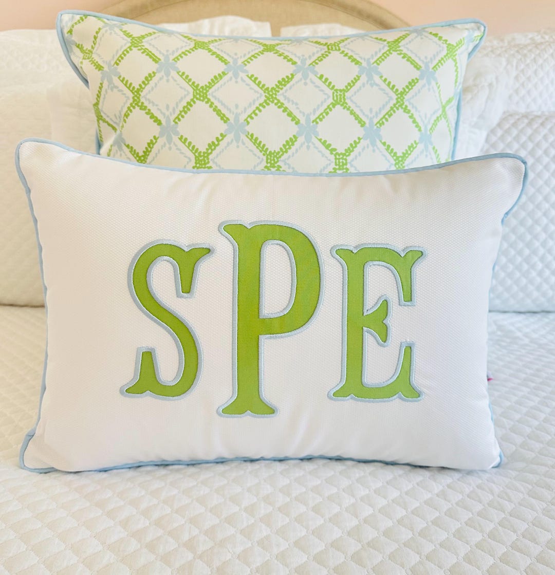 Custom Matching Dorm Monogram Pillow Cover - Etsy