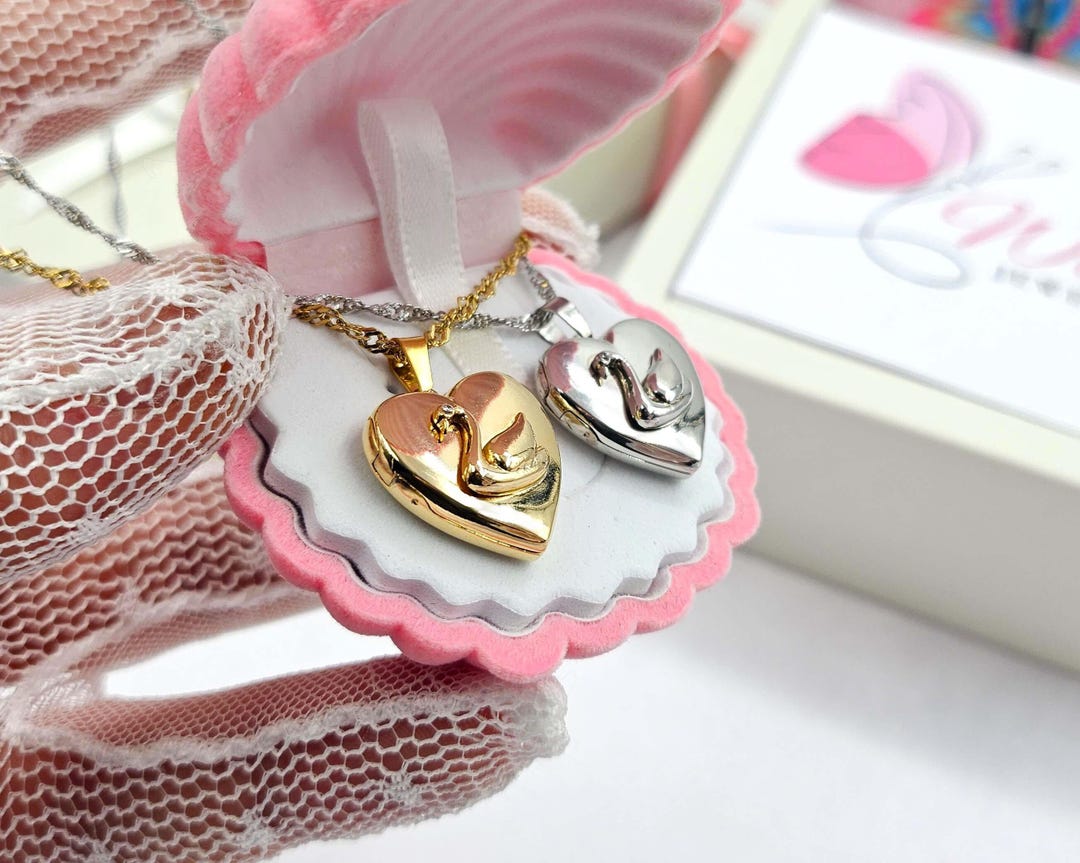 Swan Princess Necklace, Swan Heart Necklace, Swan Necklace, Odette ...