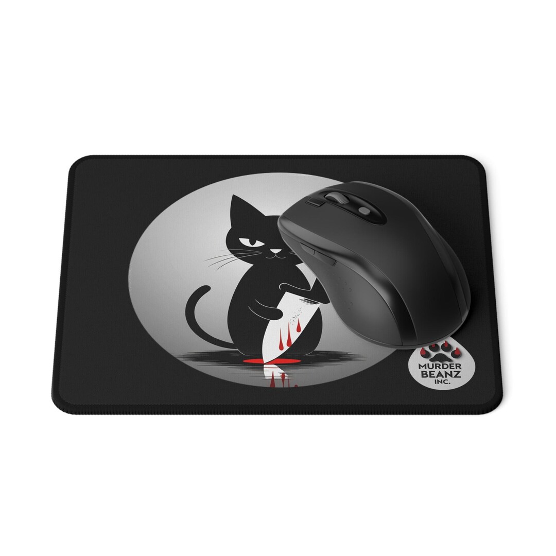 Cat Gaming Mouse Pad, Non-slip Desk Mat - Murder Beanz Inc - Etsy