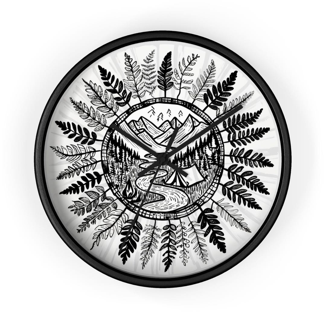 Nature-inspired Wall Clock - CW Designs - Etsy