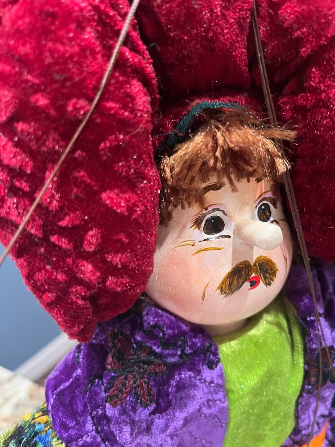 The Wizard Marionette/puppet on Strings Handmade/hand Painted - Etsy