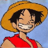 One Piece PATTERN Graphgan/tapestry Crochet Square - Etsy