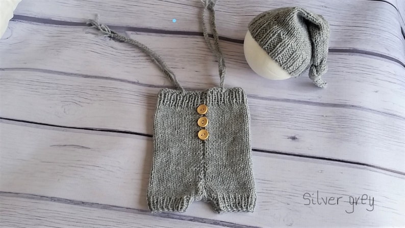 Knit Newborn Photo Prop Outfit, Infant Knot Hat Romper Set, Baby Shower ...
