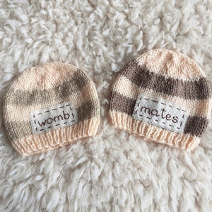 Name Tag ONLY Custom Wording Hand Embroidered Stitched Baby Hats Tags ...