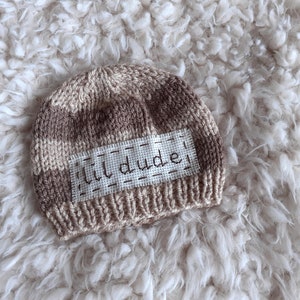 Name Tag ONLY Custom Wording Hand Embroidered Stitched Baby Hats Tags ...