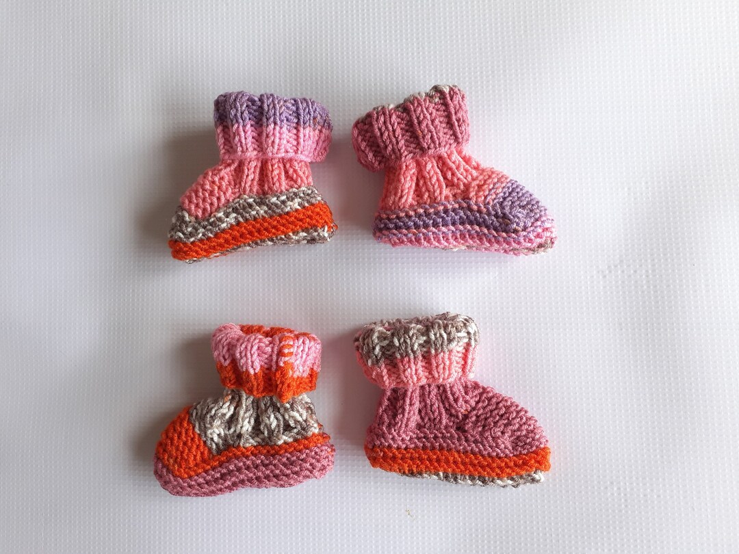 Newborn Baby Knit Booties New Baby Gift Handmade Infant First Shoes ...