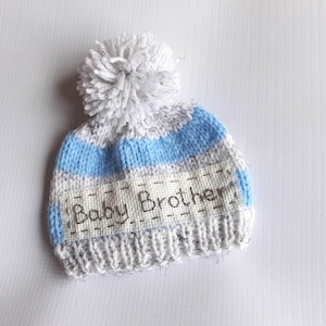 Name Tag ONLY Custom Wording Hand Embroidered Stitched Baby Hats Tags ...