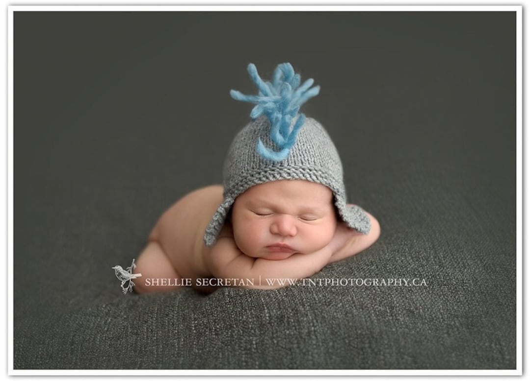 Newborn Baby Mohawk Hat With Ear Flaps Original Newborn Photo Prop ...