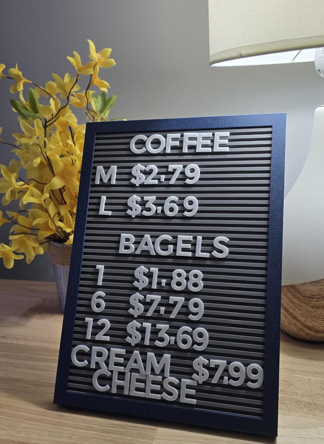 Customizable Letter Board - Wall Sign Desktop Sign - 7.6 by 11 Inches ...