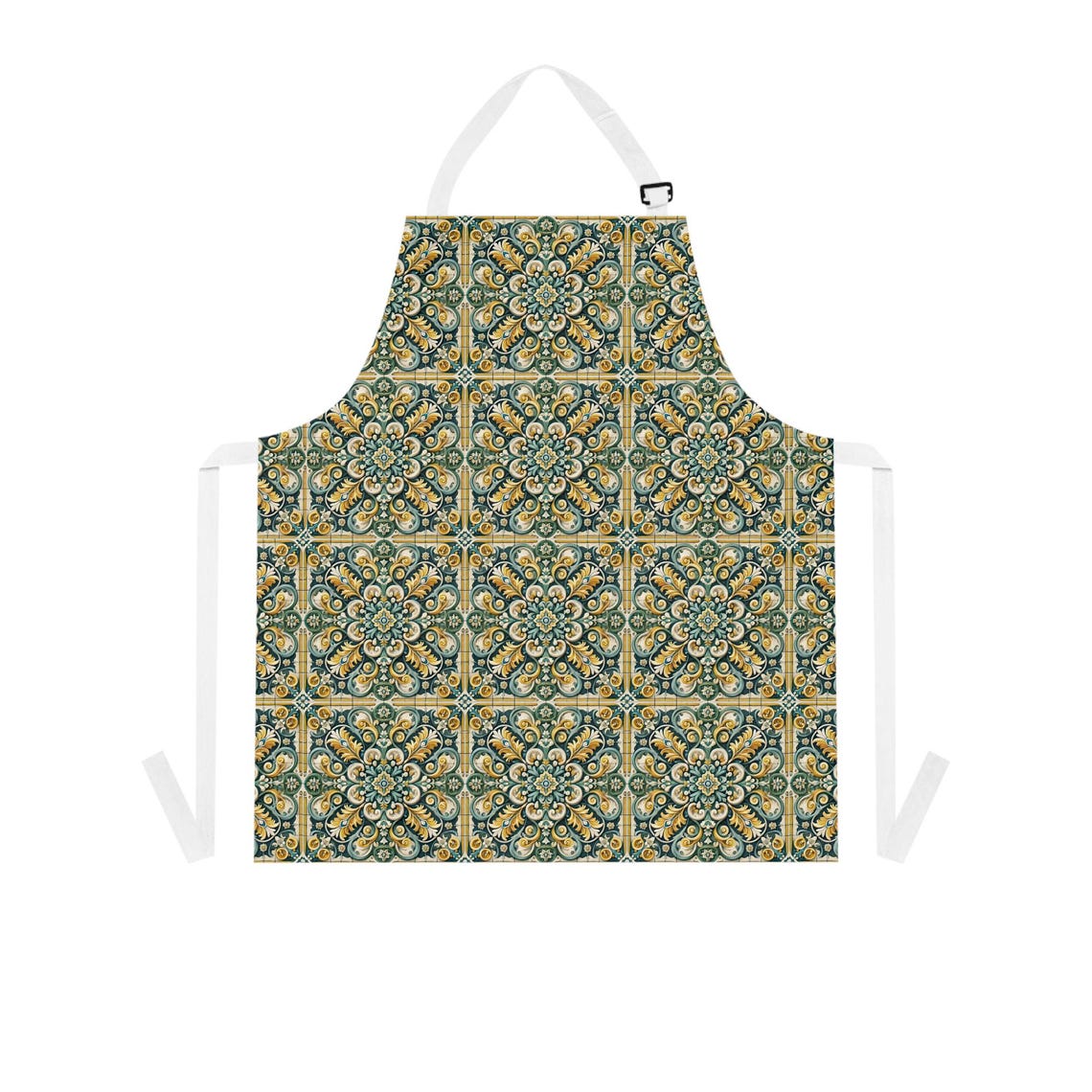 Yellow Tiles Italian Apron, Italy Inspired Design, Food Lovers Apron ...