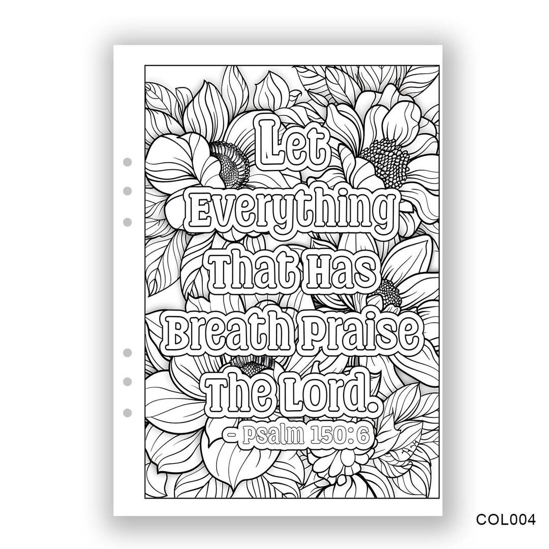 Praise the Lord, Journaling Coloring Page, Christian Planner, Catholic ...