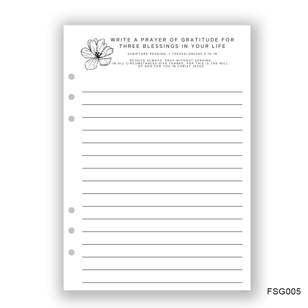 Prayer of Gratitude, Journaling Page, Christian Planner, Catholic ...
