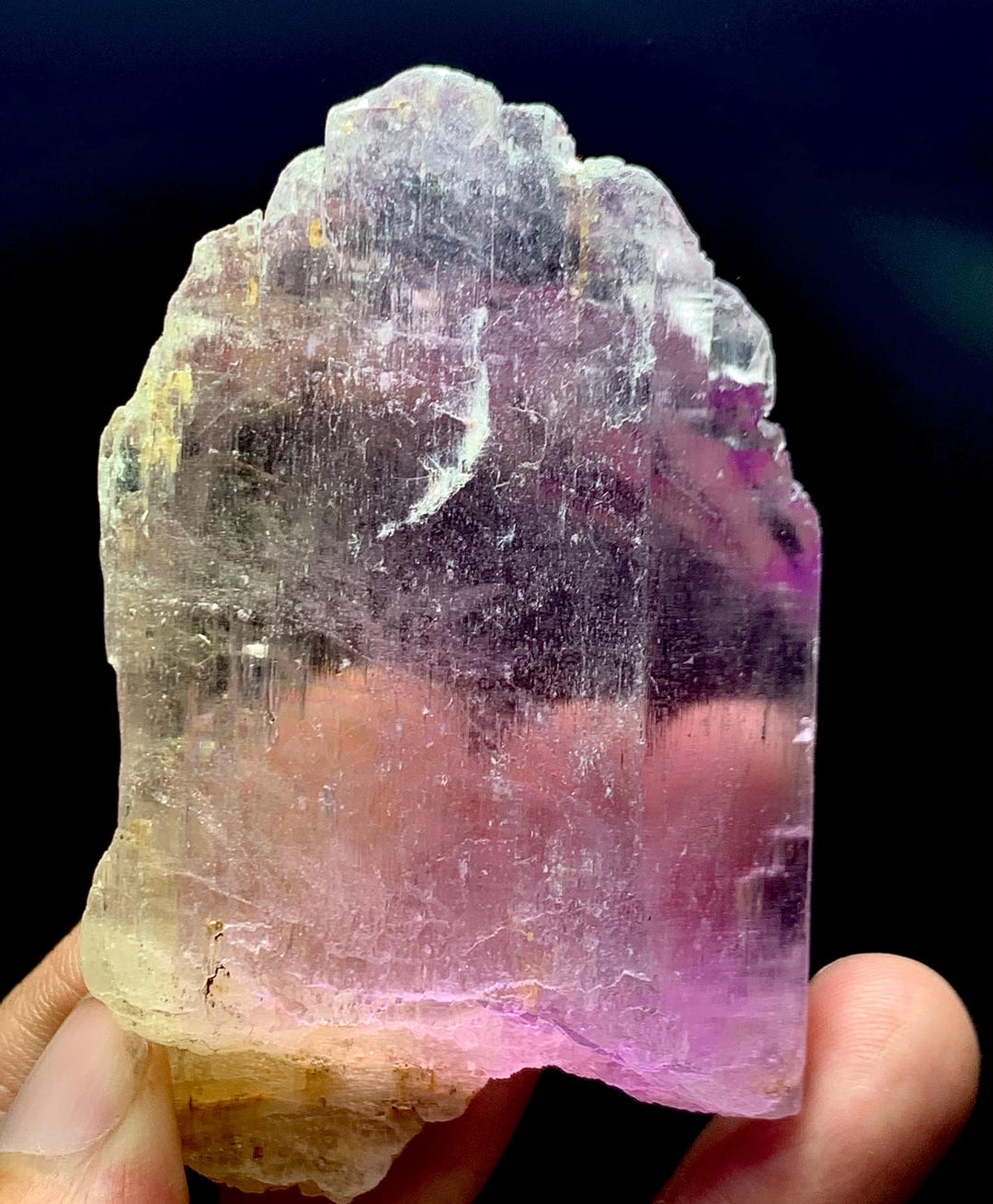 Bi-color Kunzite Crystal: 629 Carat Etched Gemstone From Afghanistan - Etsy