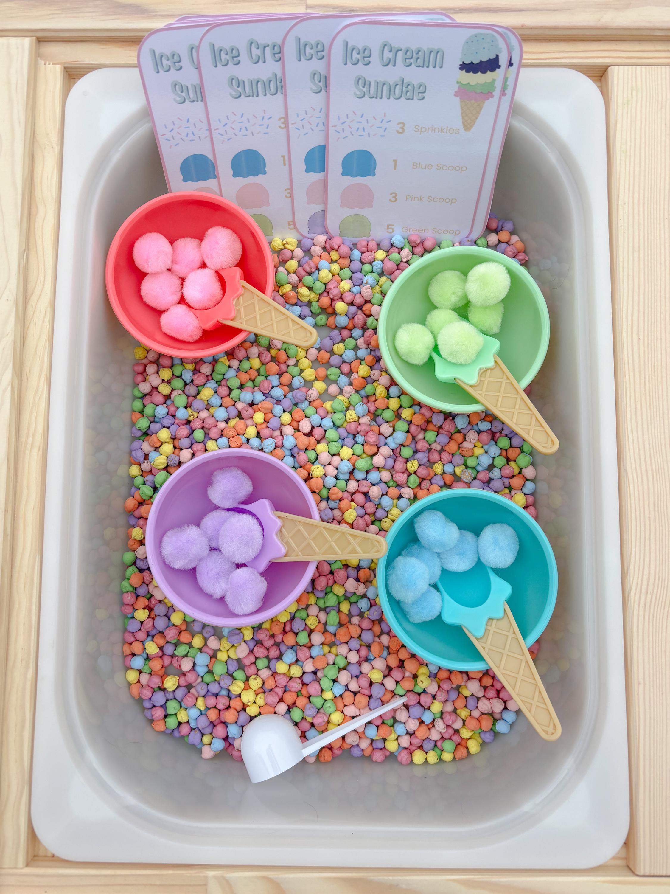 Ice Cream Sundae Sensory Bin Cards *digital Download - Etsy