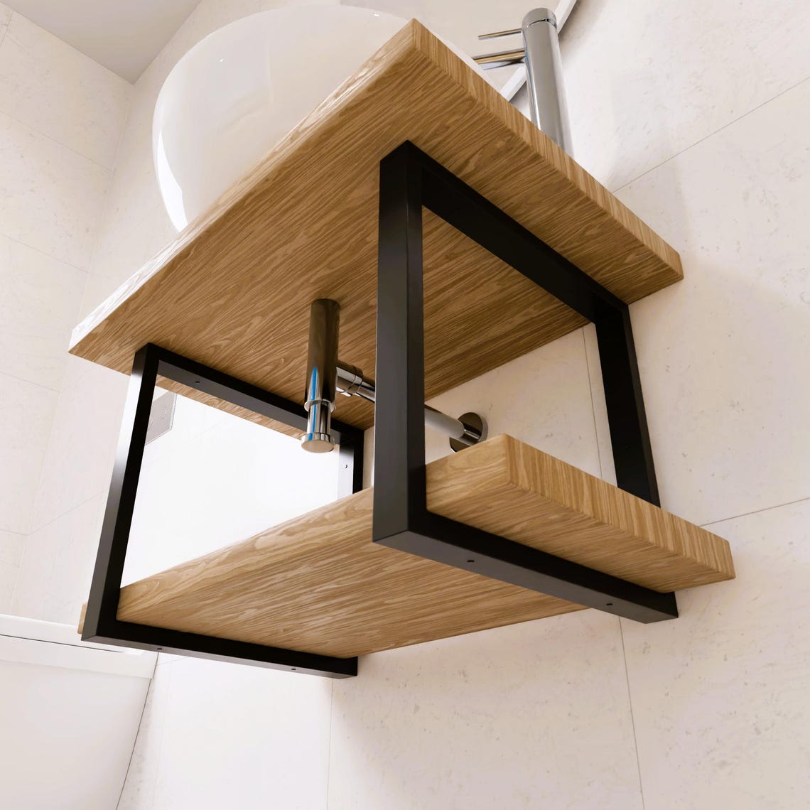 Washbasin Shelf Bracket, Vanity Support, Wall Mounted Sink Brackets ...