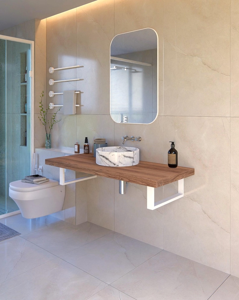 Metal Washbasin Bracket: Heavy Duty Sink Support, Floating Shelf ...