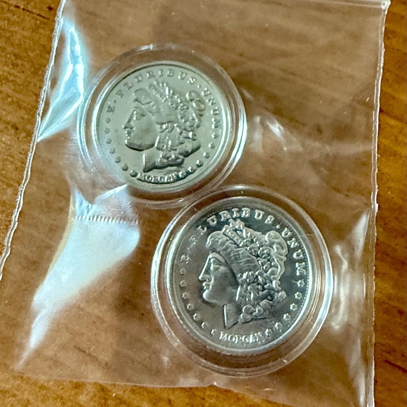 Silver Round 14 Dollars - Etsy