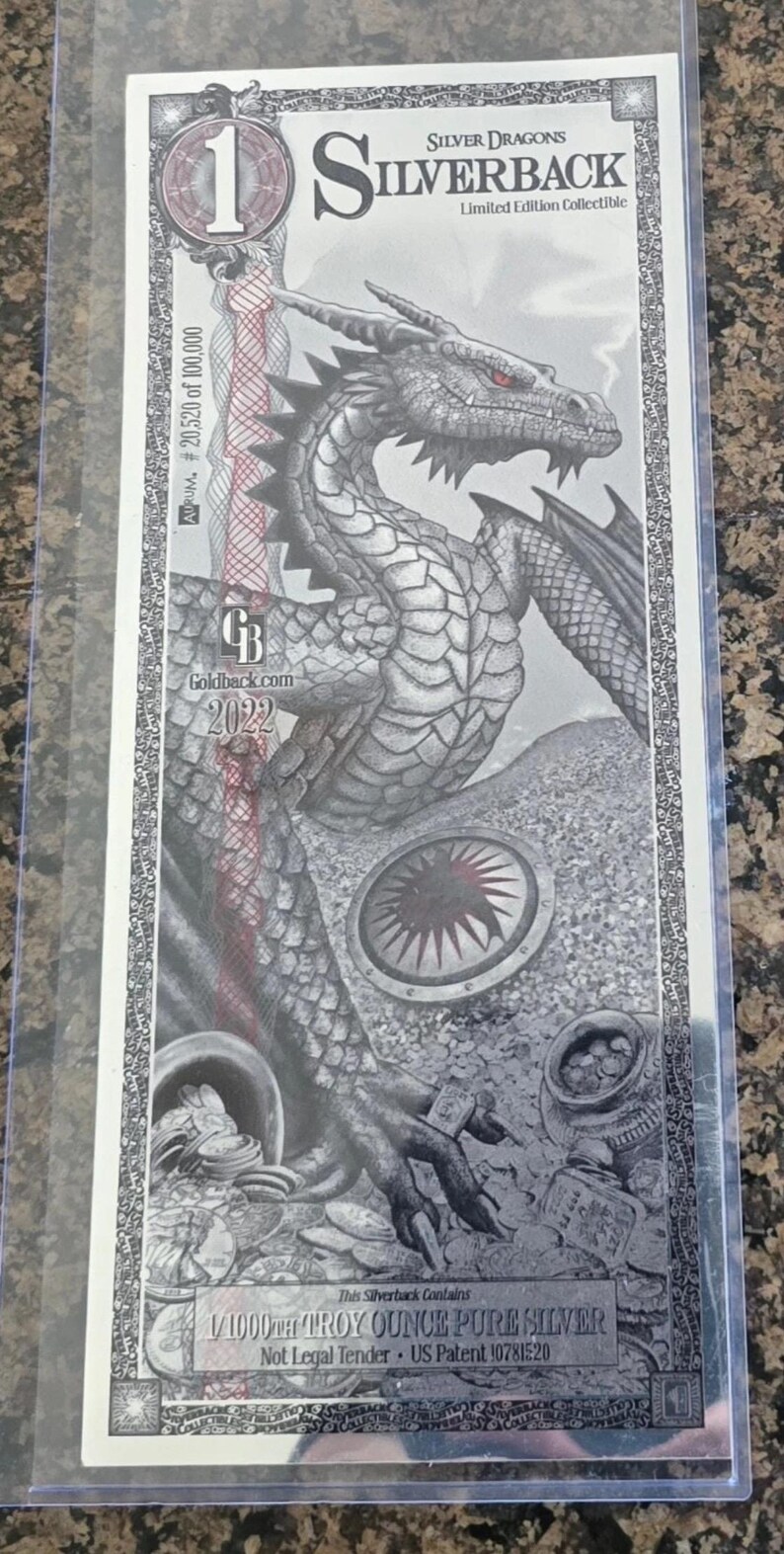 2022 Silver Dragons 1 Silverback • 1ST YEAR OF ISSUE • 1/1000 Oz Fine ...