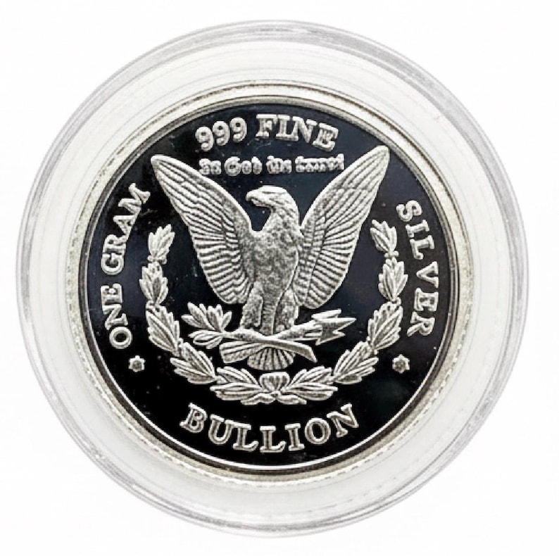 SET OF 3 Morgan Dollar Silver Rounds, 15mm • 1 Gram Pure Silver (.999 ...