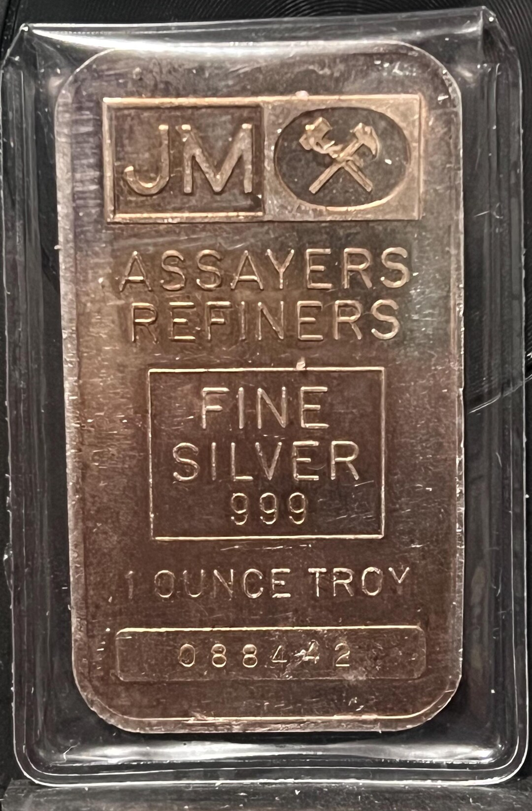 Vintage 1980’s TONED JM Johnson Matthey Silver Bar • 1 Troy Ounce Pure ...