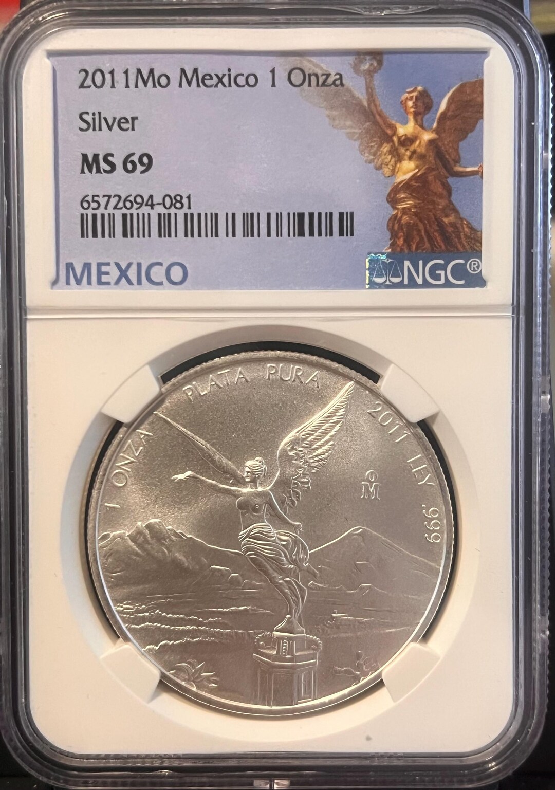 2011 MO Mexico 1 Onza Libertad • Mexico City Mint • 1 Oz Pure Silver ...