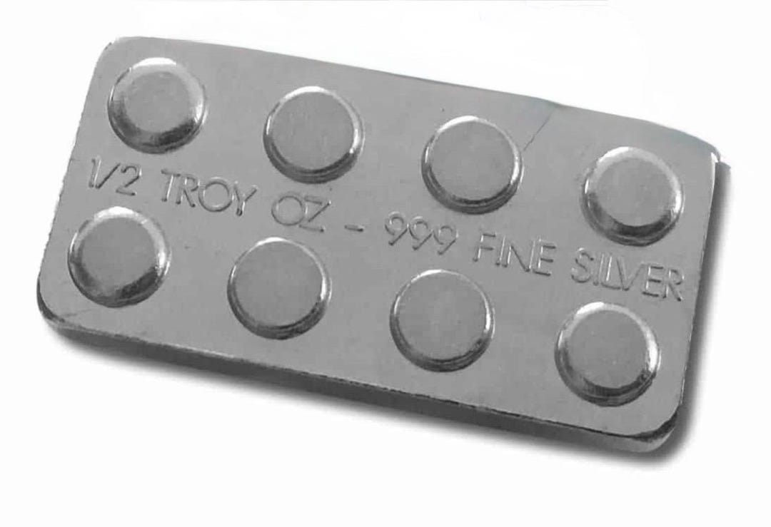 Lego Style Silver Stacking Building Brick • 1/2 Oz Fine Silver (99.9% ...