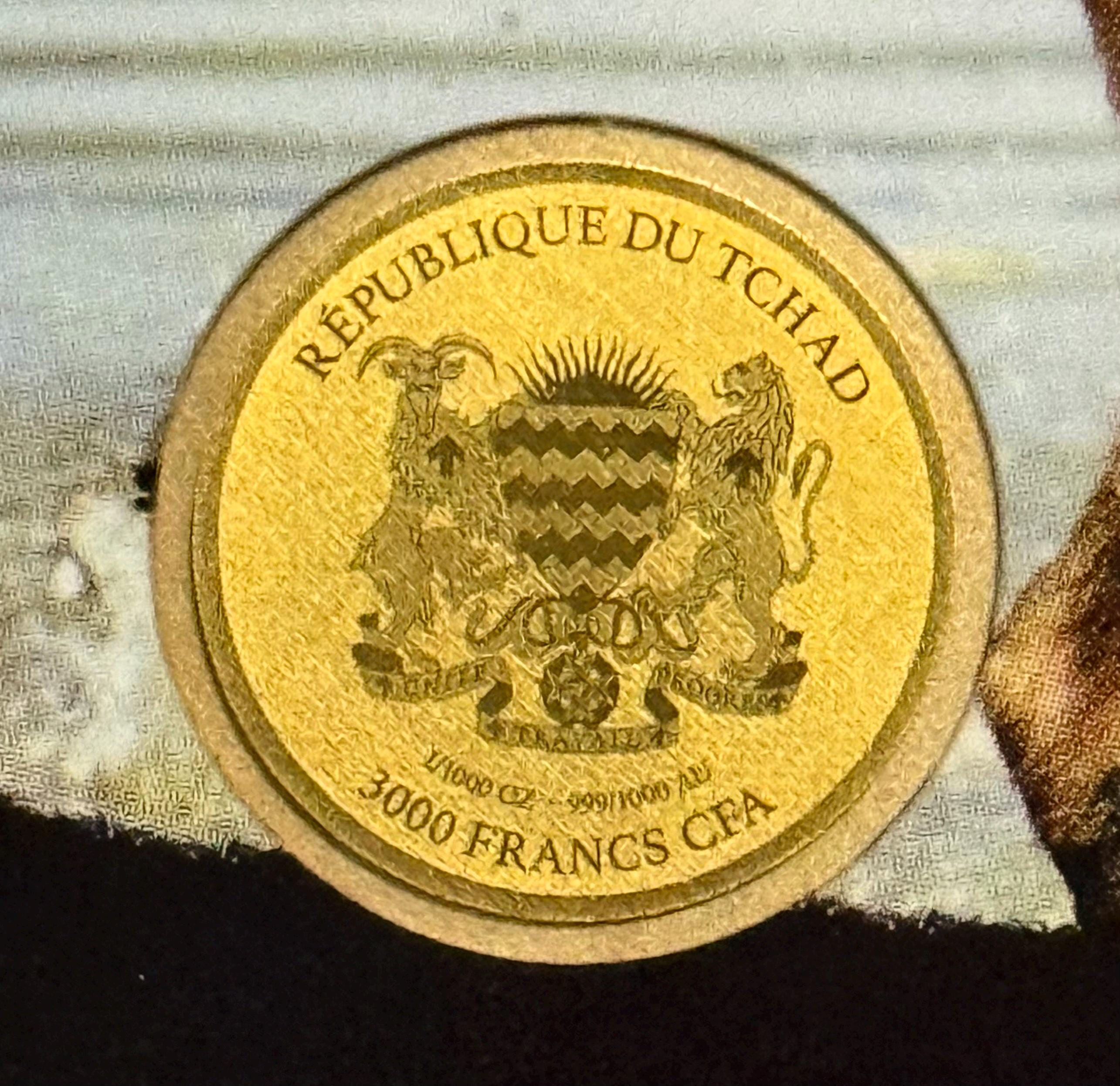 African Buffalo PURE GOLD COIN in Assay Card • 1/1000oz Fine Gold (.999 ...