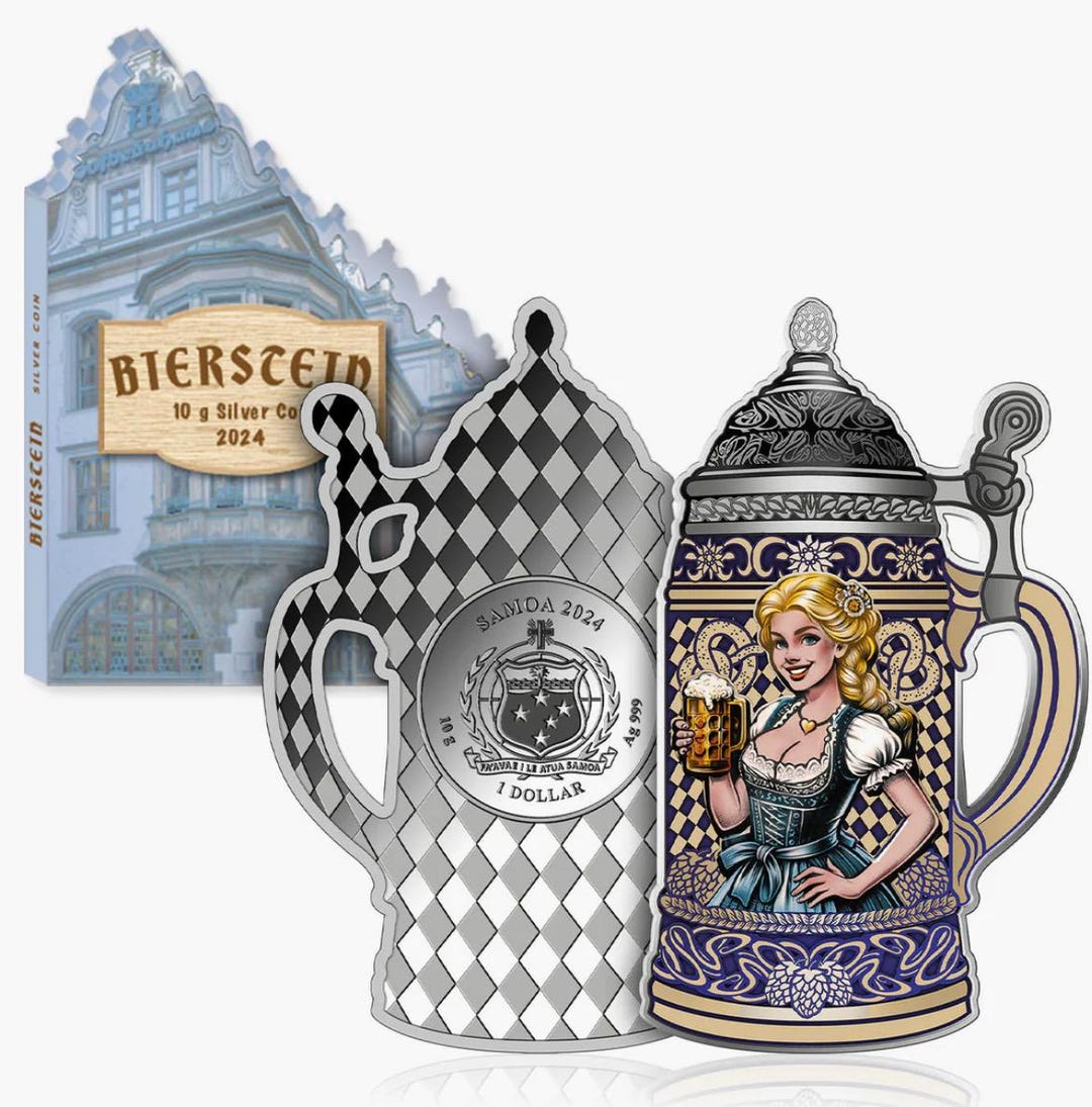German Bierstein Beer Stein Shaped Proof-like Oktoberfest Coin in ...