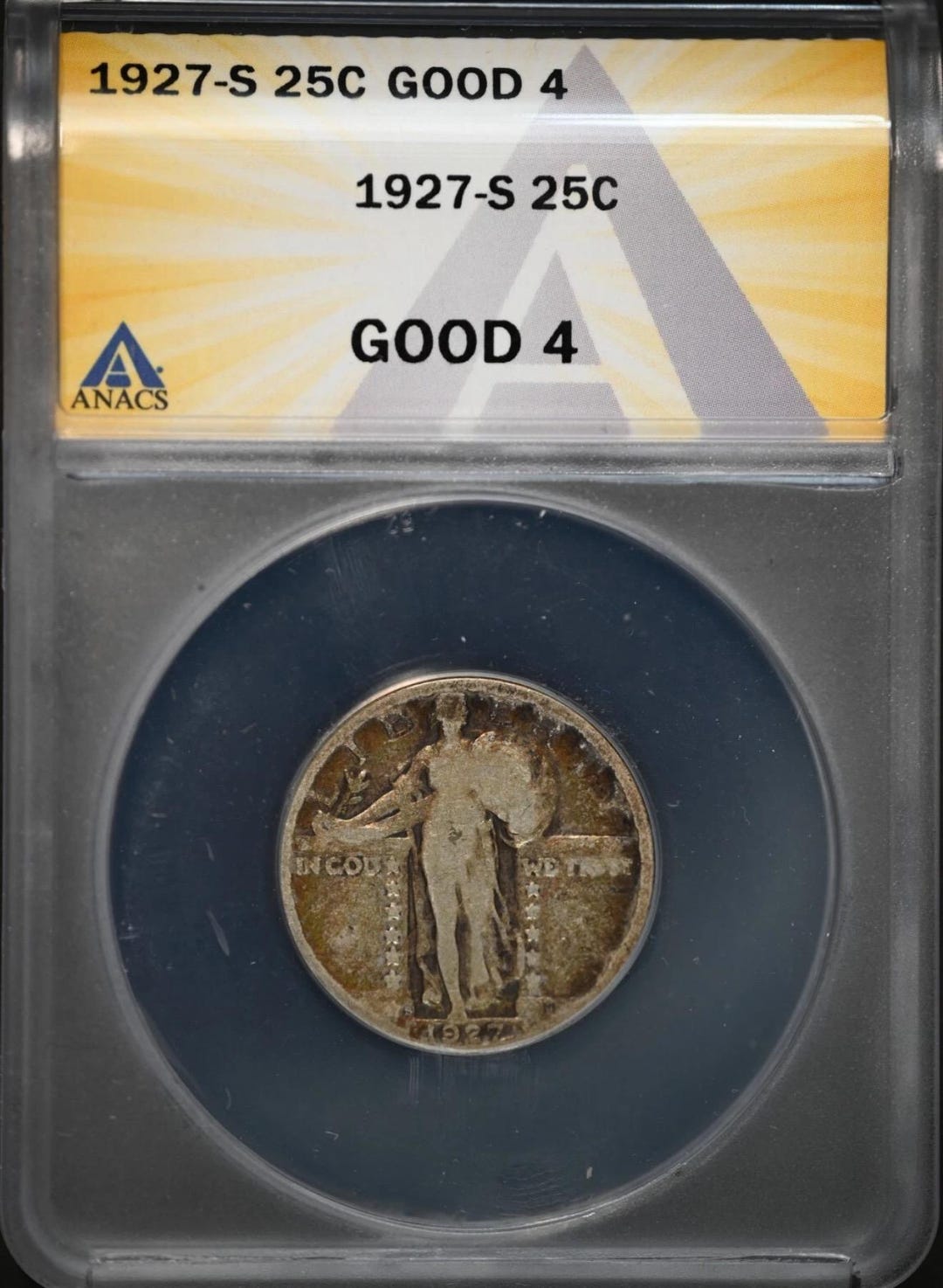 1927 S Standing Liberty Quarter 25c • KEY DATE • 90% Silver Type Coin ...