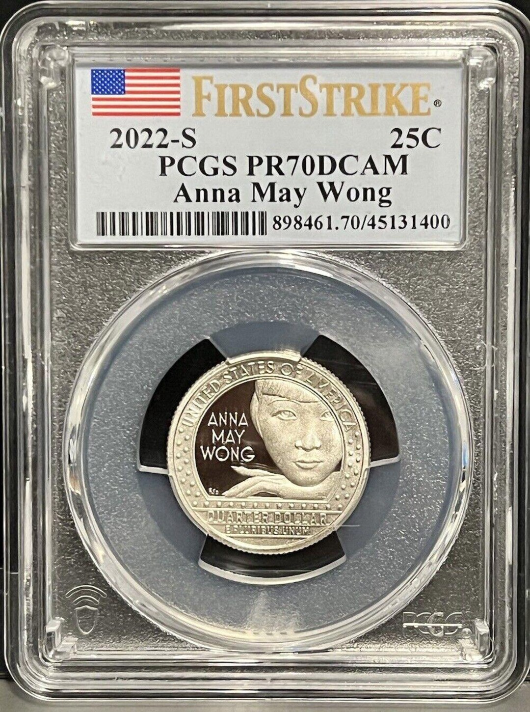 2022 S Anna May Wong Proof Quarter, American Women Clad Series • San ...
