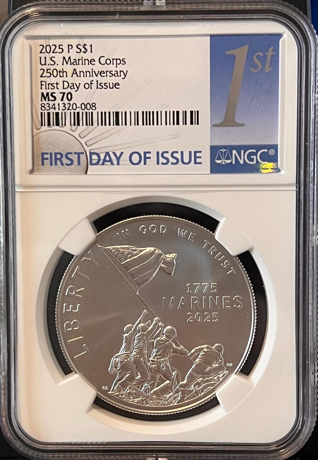 2025 P US Marine Corps Silver Dollar • Commerative 250th Anniversary First Day of Issue (FDOI ...