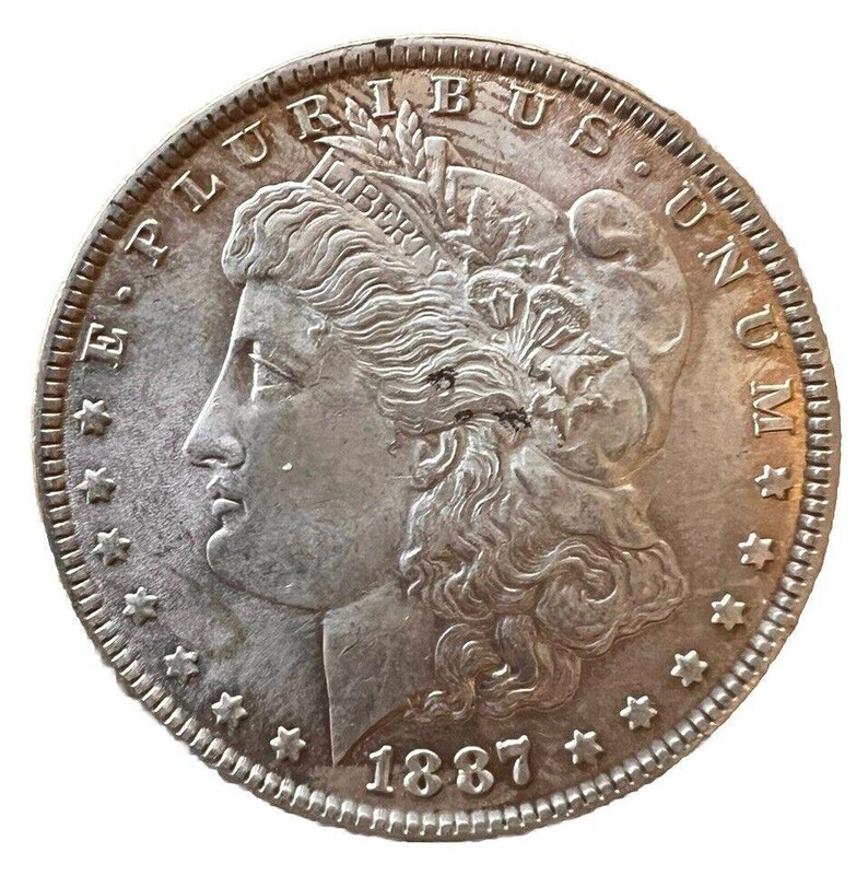 1887 P Morgan Silver Dollar • Philadelphia Mint • 90% Fine Silver Coin ...
