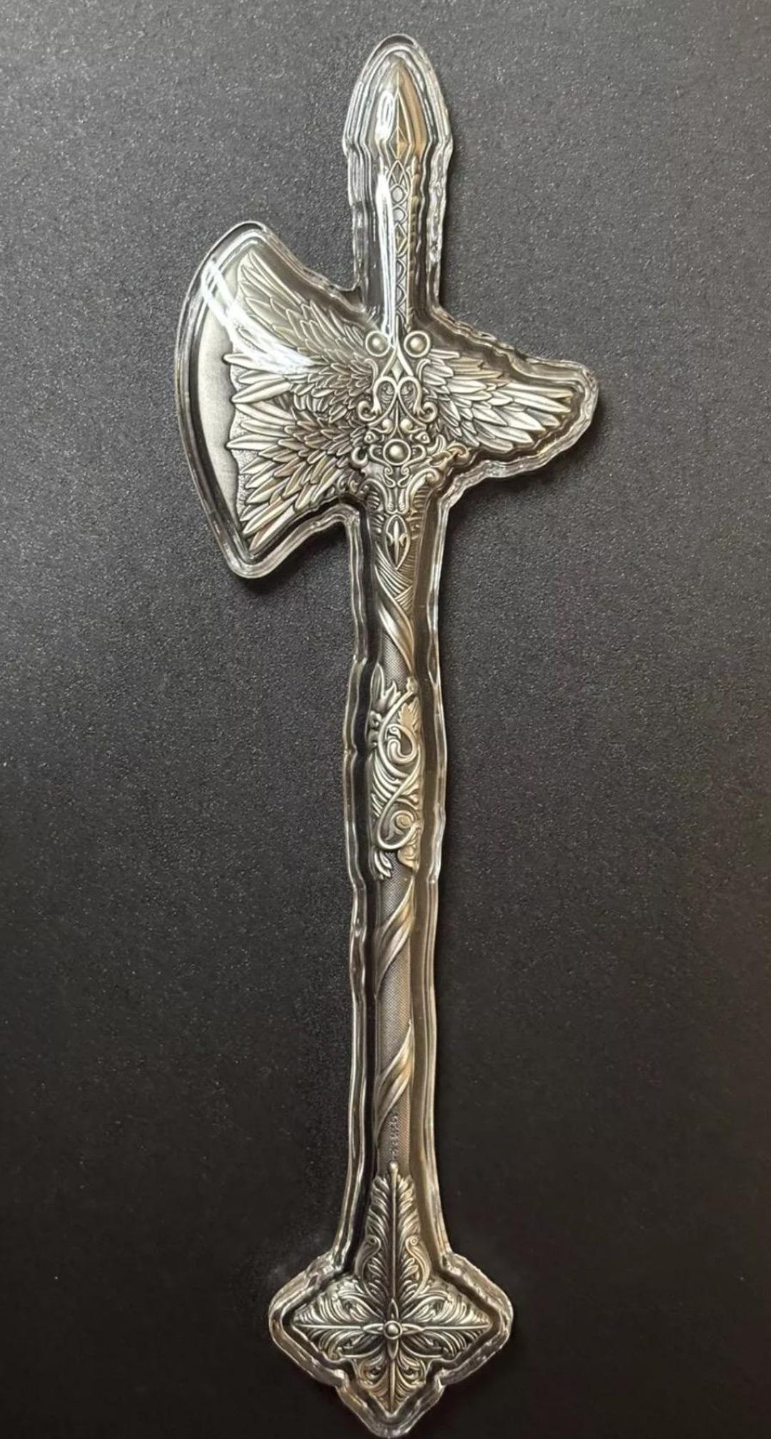 2024 South Korea Angel Sword Halberd of Raphael Tomahawk, 2.5 Oz Pure ...