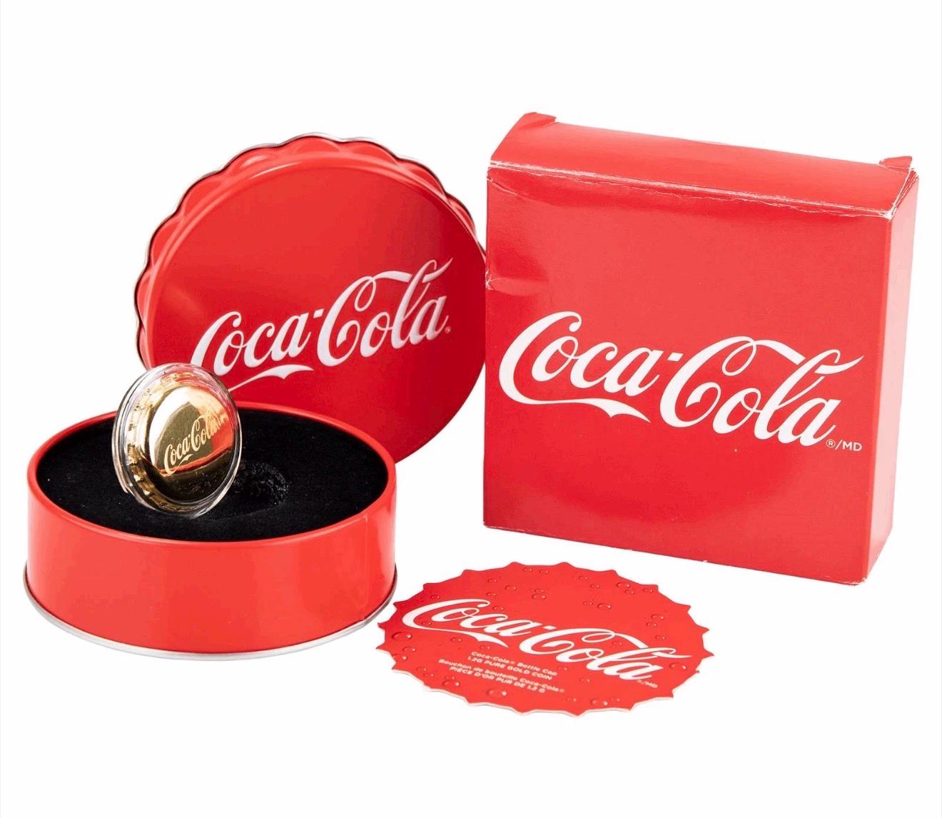 2025 Niue Coca-Cola Pure Gold Bottle Cap Coin • 1.2 Grams Fine Gold ...