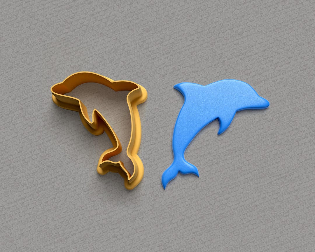 Dolphin Outline Polymer Clay Cutters for Handmade Jewelry• 6 Different ...