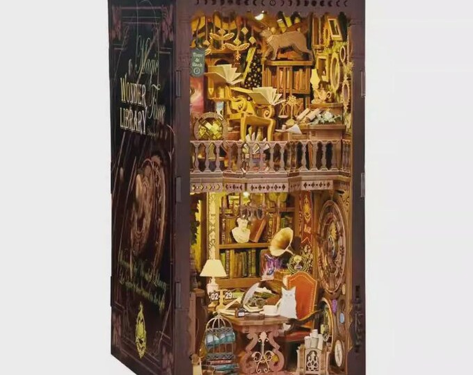 Wonder Library Magic Time Book Nook Kit: DIY Miniature Library ...