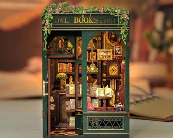 Completed Forest Path Book Nook, Forest Book Shelf Decor, Miniatures ...