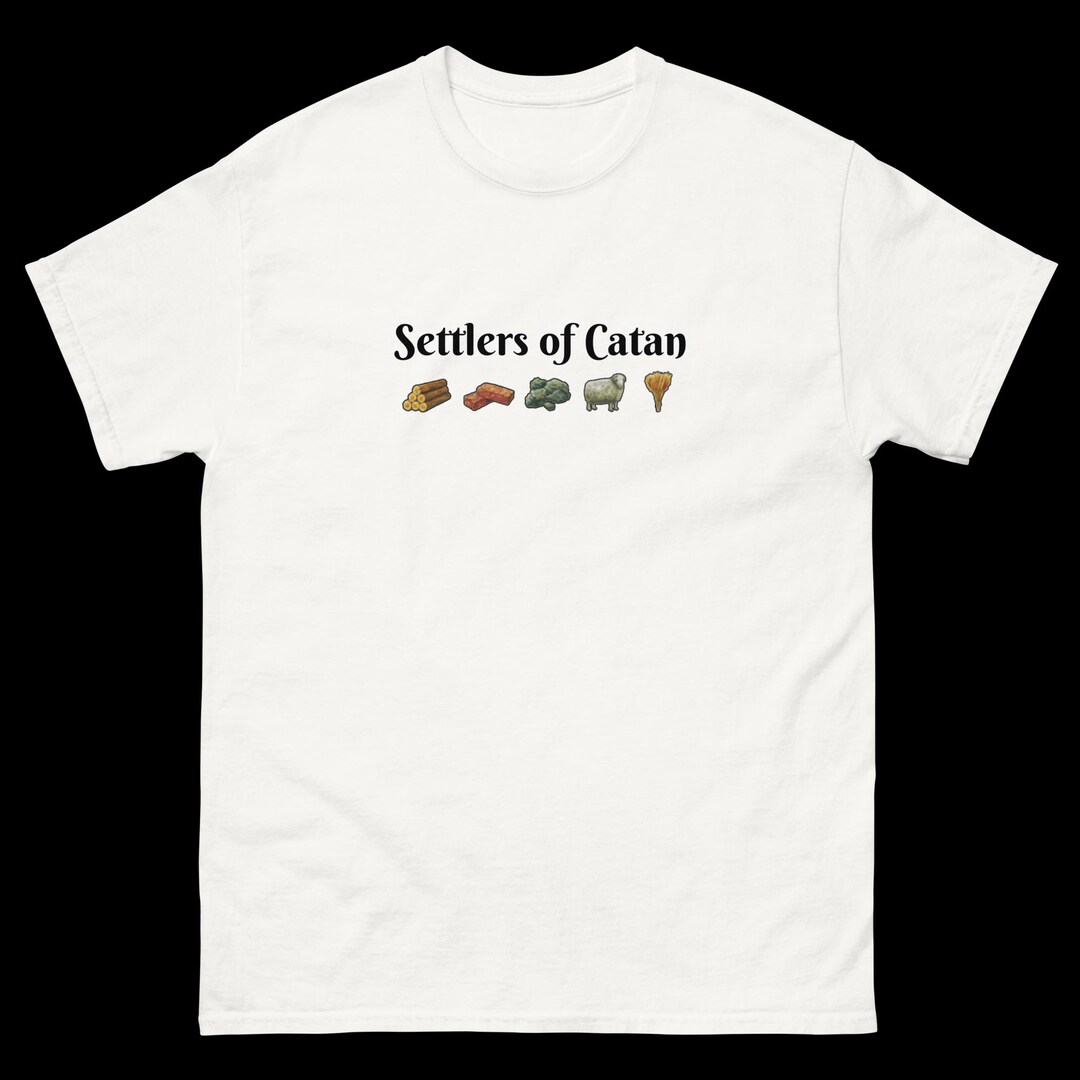 Settlers of Catan Board Game T-shirt With Resource Icons for Men and ...