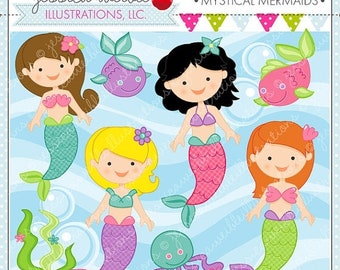 Sea Creatures Clip Art Under the Sea Clipart Ocean Animals | Etsy