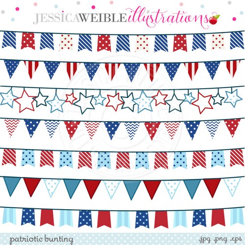 Digital Clipart & Papers-star Spangled Set-scrapbooking | Etsy