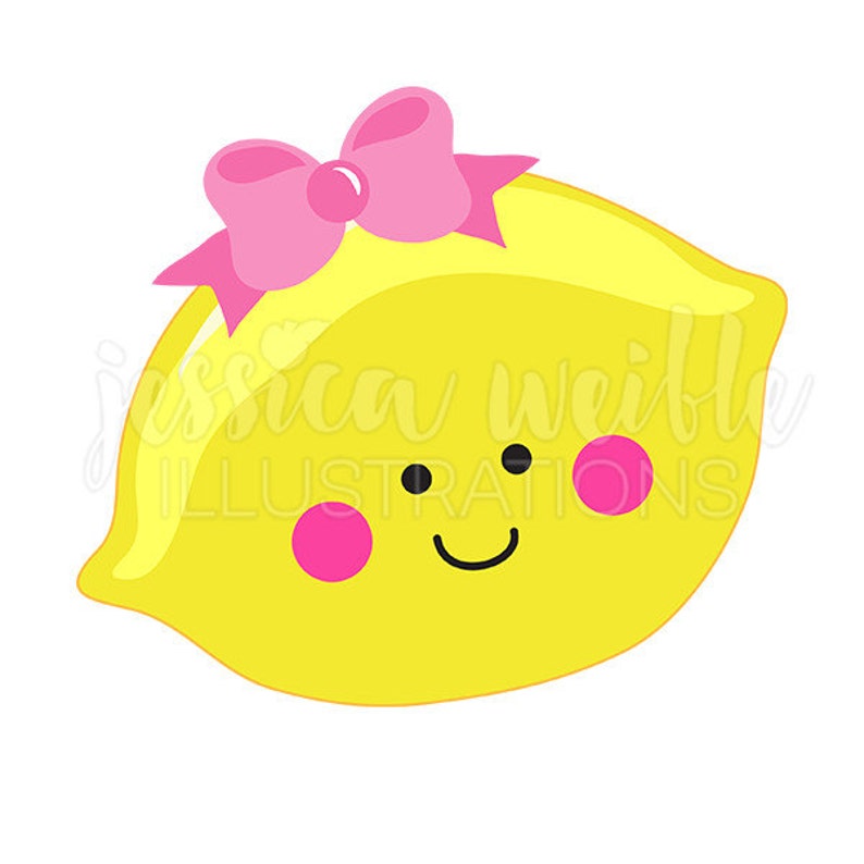 Lemon Cutie Cute Digital Clipart Lemon Clip art Lemon | Etsy