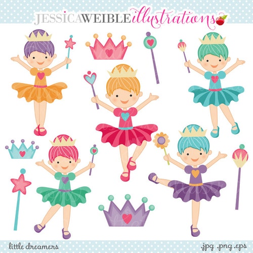 Ballerina Clip Art Ballet Clip Art Cute Little Girls Clip | Etsy