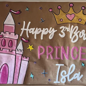 Princess Castle Birthday Banner - Etsy