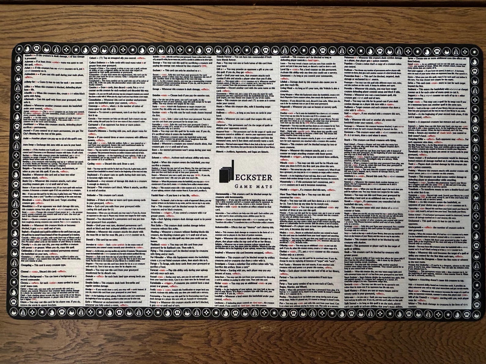 MTG Playmat With Alphabetized Keywords, Unofficial MTG Mat, Gifts for ...