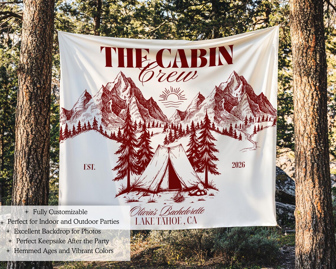 Cabin Crew Bachelorette Banner: Custom Camp Bach Decor - Etsy
