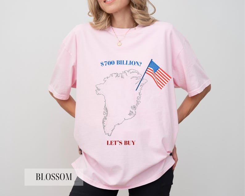 Funny Trump Greenland Real Estate T-shirt - Satirical Political Cartoon ...