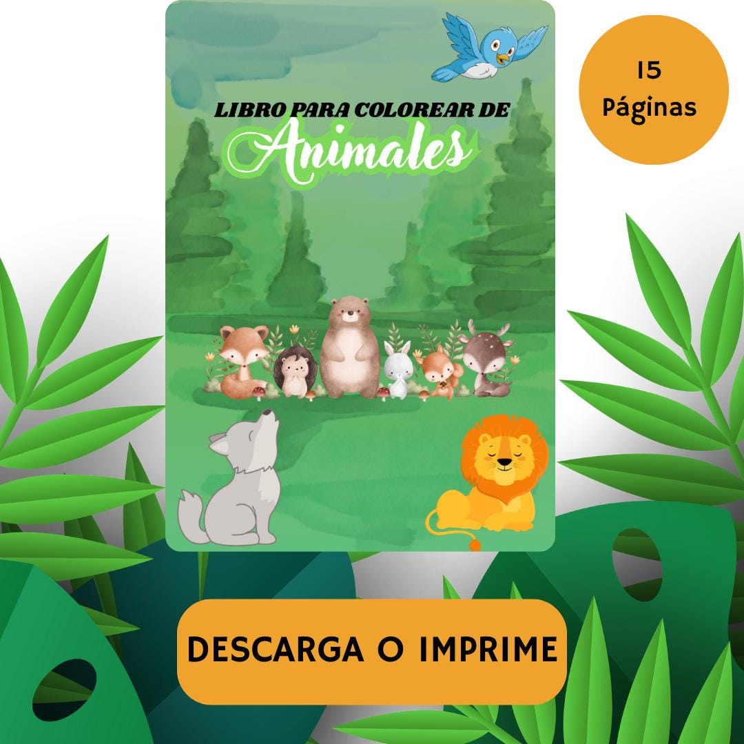 Coloring Book for Children About Animals. - Etsy