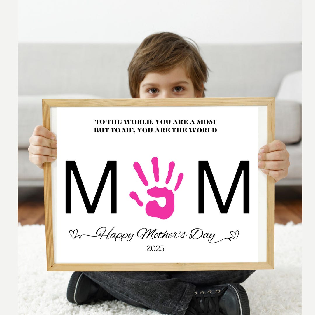 Mother's Day Handprint Art: Mommy Gift, Craft Activity (printable PDF ...